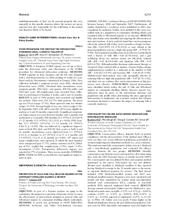 (PDF) PHC12 Starr Procedure for Obstructed Defaecation Syndrome (Ods ...