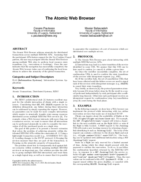 (PDF) The atomic web browser