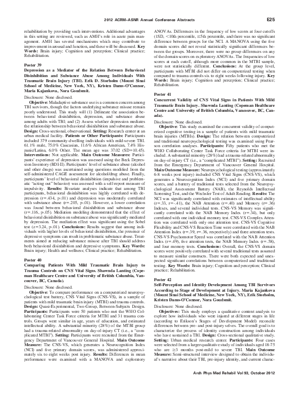 (PDF) Poster 42 Self-Perception and Identity Development Among TBI ...