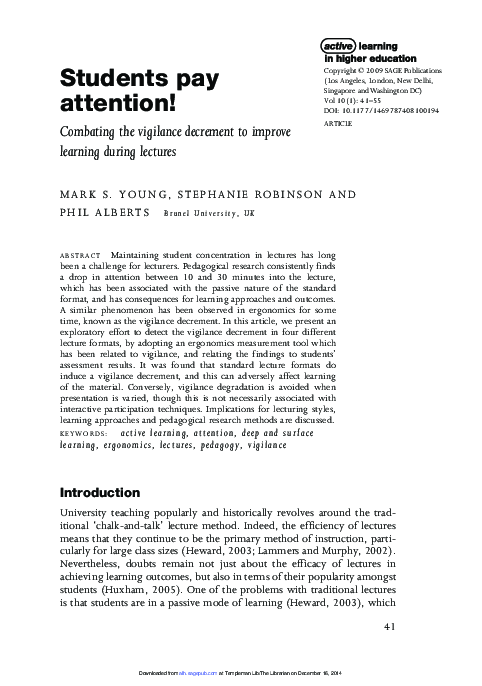 (PDF) Students pay attention!