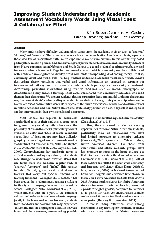 (PDF) Improving Student Understanding of Academic Assessment Vocabulary ...