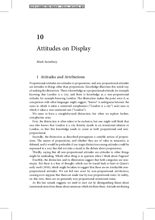 (PDF) A Display Theory of Attitude Attribution