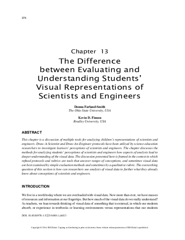 (PDF) The Difference between Evaluating and Understanding Students ...