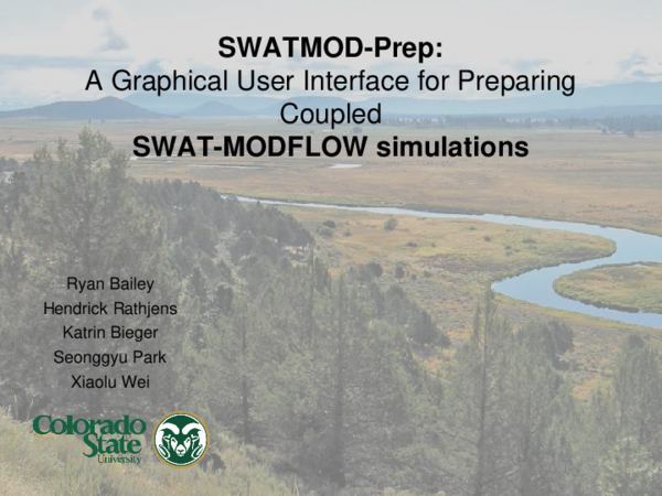 (PDF) SWATMOD‐Prep: Graphical User Interface for Preparing Coupled SWAT‐MODFLOW Simulations