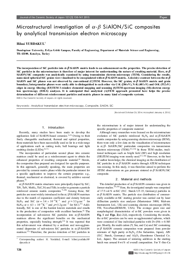 (PDF) Microstructural investigation of α-β SiAlON/SiC composites by ...