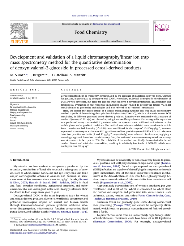 (PDF) Development and validation of a liquid chromatography/linear ion trap mass spectrometry ...