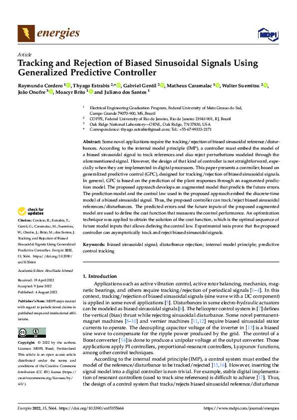 (PDF) Tracking and Rejection of Biased Sinusoidal Signals Using ...
