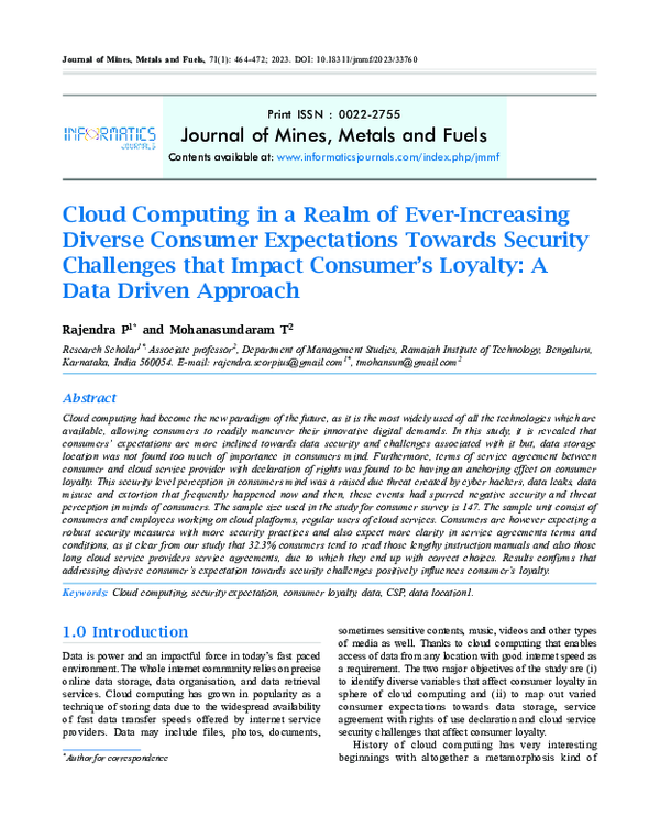 (PDF) Cloud Computing in a Realm of Ever-Increasing Diverse Consumer Expectations Towards ...