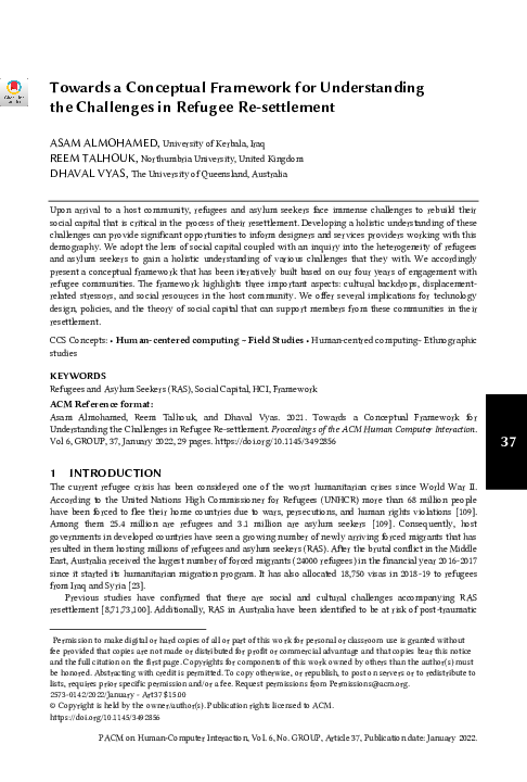 (PDF) Towards a conceptual framework for understanding the challenges ...