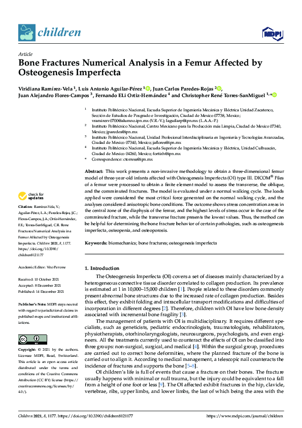 (PDF) Bone Fractures Numerical Analysis in a Femur Affected by ...
