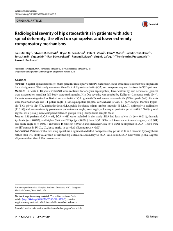 (PDF) Radiological severity of hip osteoarthritis in patients with ...
