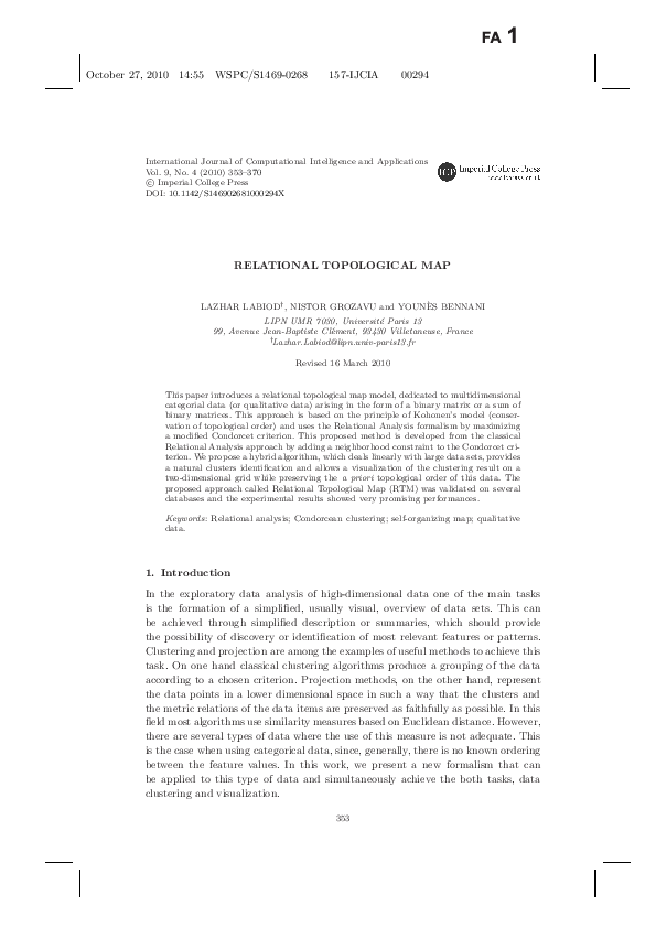 (PDF) Relational Topological Map
