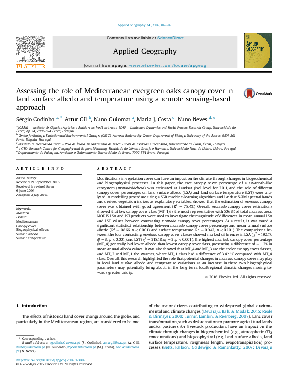 (PDF) Assessing the role of Mediterranean evergreen oaks canopy cover ...
