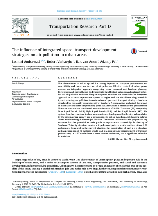 (PDF) The influence of integrated space–transport development ...