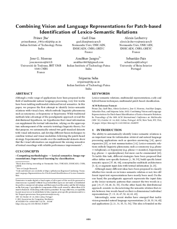 (PDF) Visual Support for Lexico-Semantic Relations