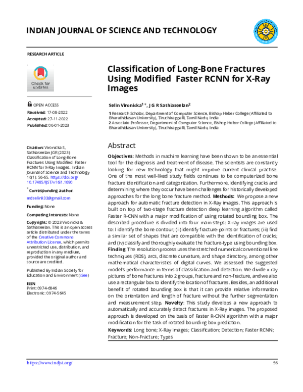 (PDF) Classification of Long-Bone Fractures Using Modified Faster RCNN ...