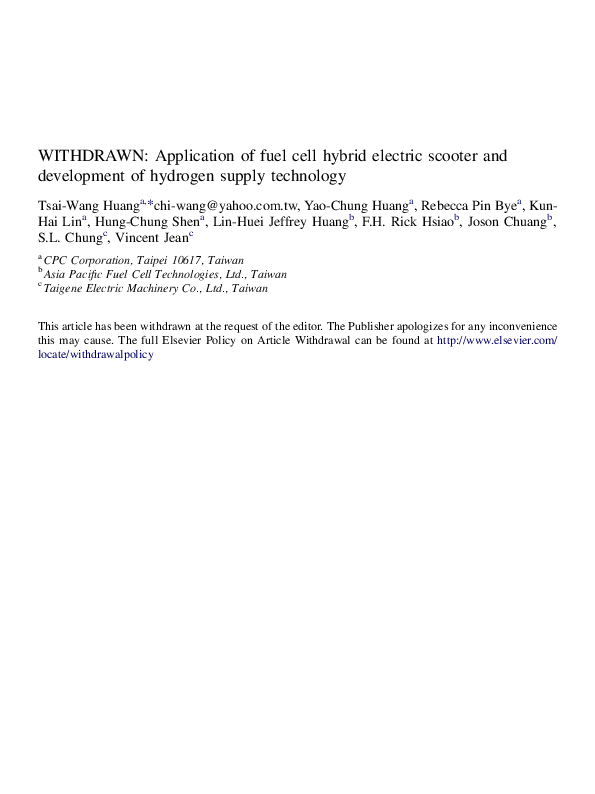 (PDF) WITHDRAWN: Application of fuel cell hybrid electric scooter and development of hydrogen ...