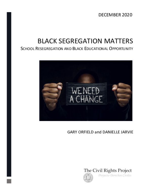 (PDF) Black Segregation Matters: School Resegregation and Black ...