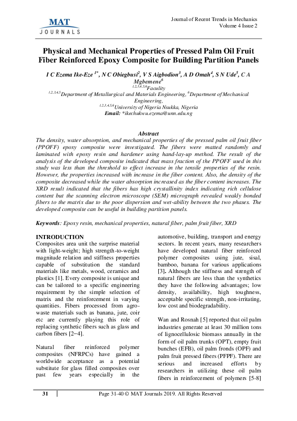 (PDF) Physical and Mechanical Properties of Pressed Palm Oil Fruit ...