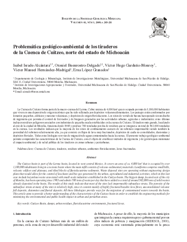 (PDF) Geological and environmental issues about the landfills in the ...