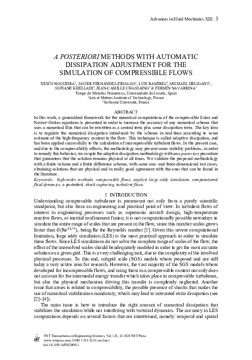 (PDF) A Posteriori Methods with Automatic Dissipation Adjustment for ...
