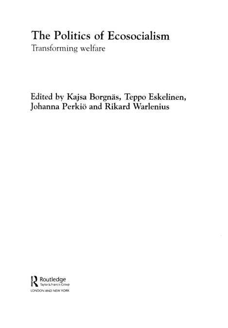 (PDF) The Politics of Ecosocialism