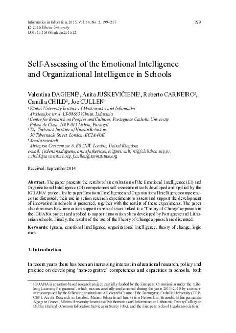 (PDF) Assessing Emotional and Organizational Intelligence