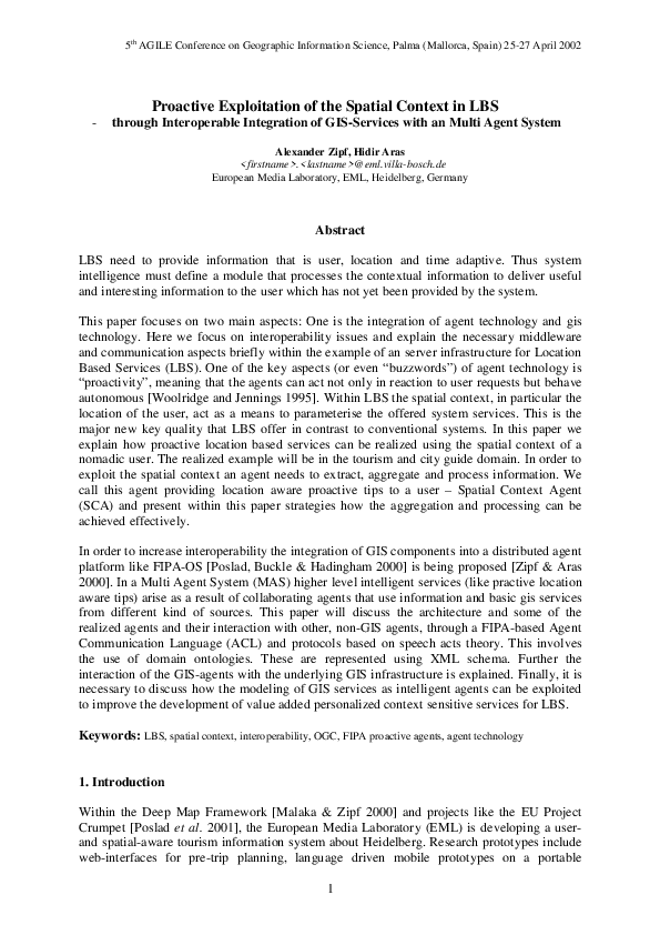 (PDF) Proactive exploitation of the spatial context in lbs-through ...