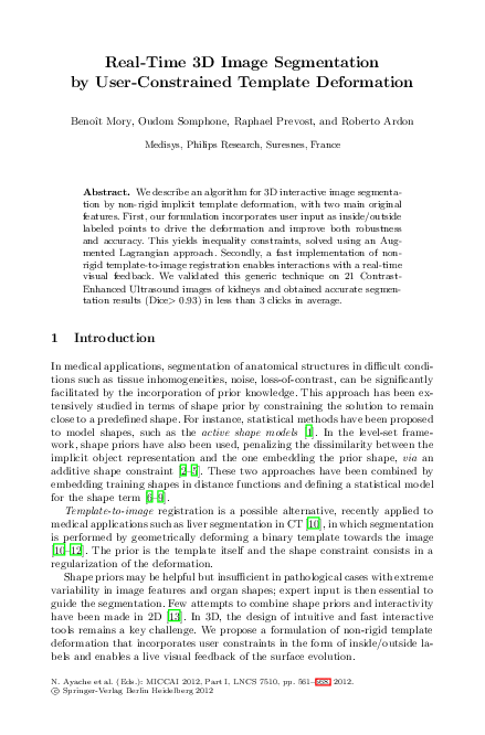 (PDF) User-Driven 3D Image Segmentation in Real-Time