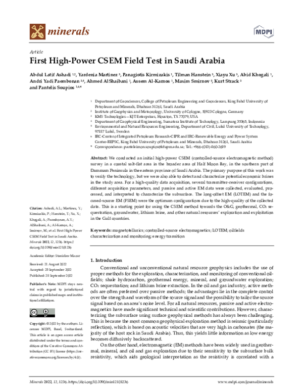 (PDF) High-Power CSEM Testing in Saudi Arabia