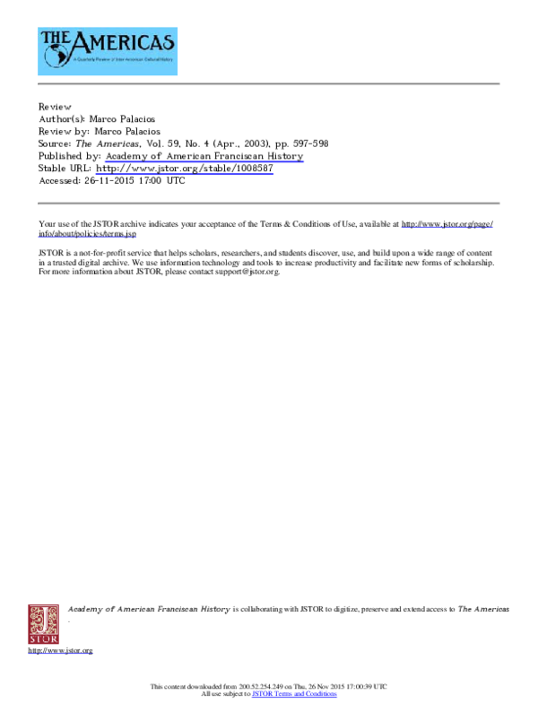 (PDF) La Violencia in Antioquia: 1946-1953 Review