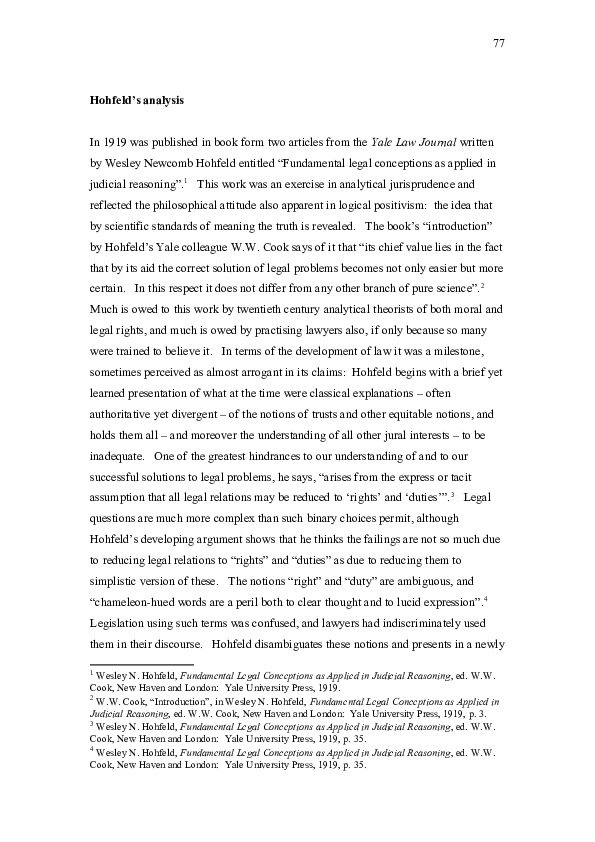 (DOC) Hohfeld's analysis