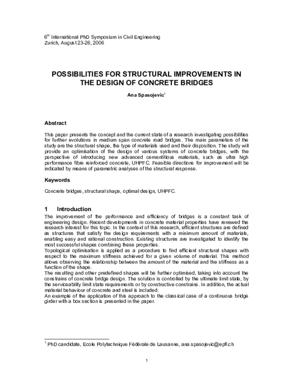 (PDF) Possibilites for Structural Improvements in the Design of ...