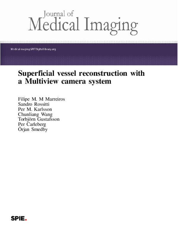 (PDF) Superficial vessel reconstruction with a multiview camera system ...