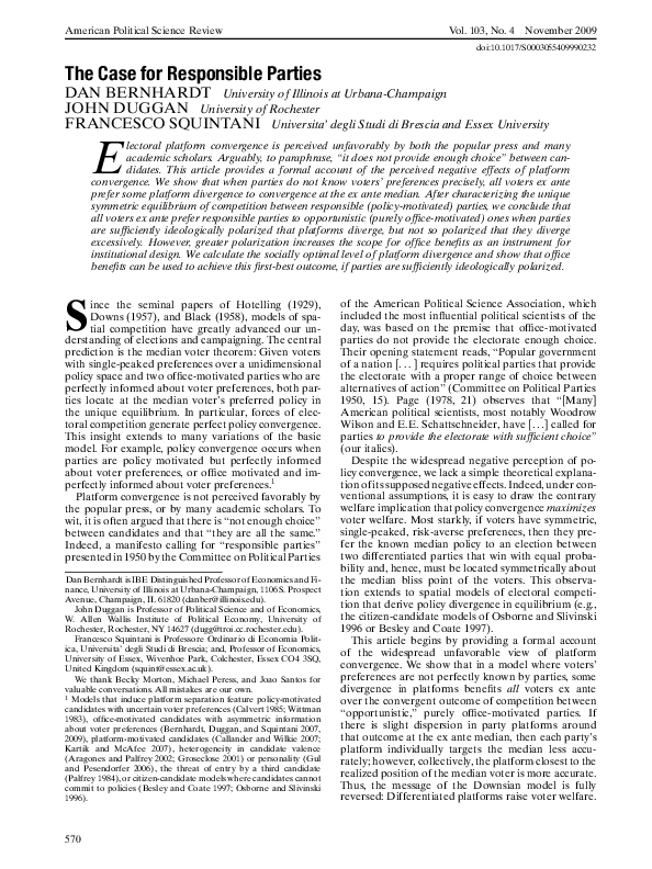 (PDF) The Case for Responsible Parties