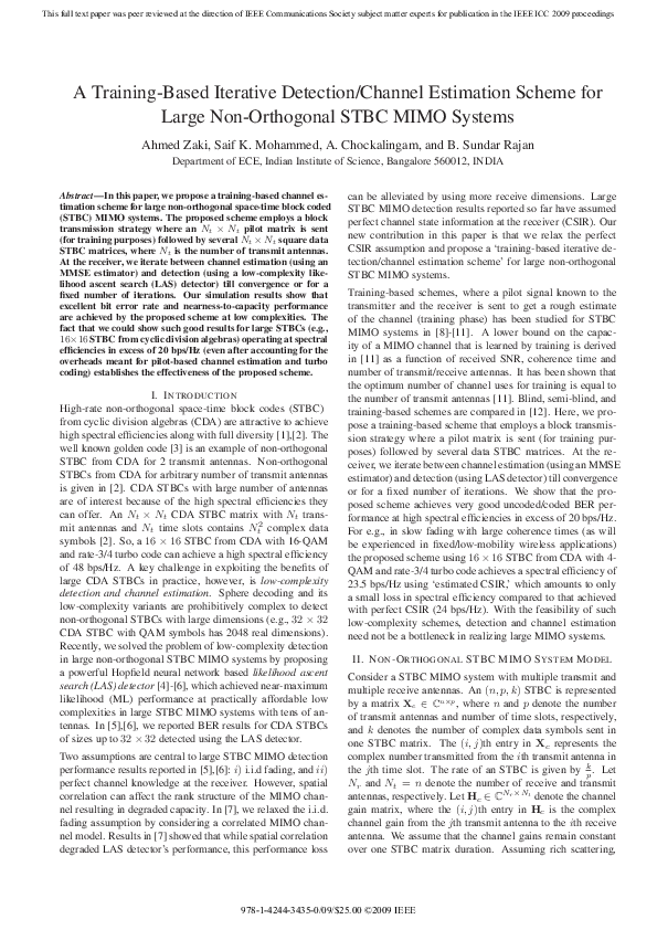 (PDF) A Training-Based Iterative Detection/Channel Estimation Scheme for Large Non-Orthogonal ...