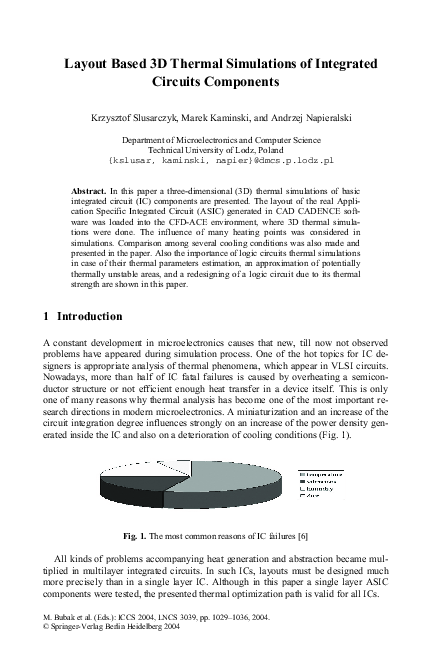 (PDF) Layout Based 3D Thermal Simulations of Integrated Circuits Components