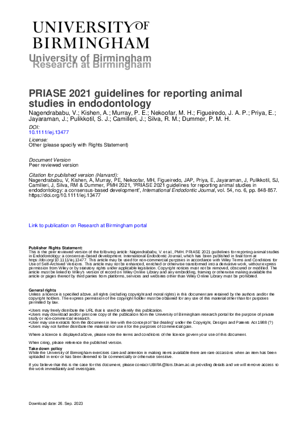 (PDF) PRIASE 2021 guidelines for reporting animal studies in ...