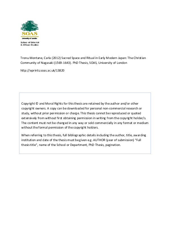 (PDF) Sacred Space and Ritual in Early Modern Japan: The Christian ...