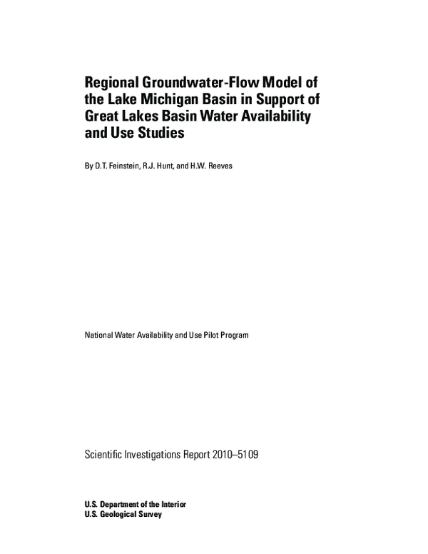 (PDF) Regional groundwater-flow model of the Lake Michigan Basin in ...