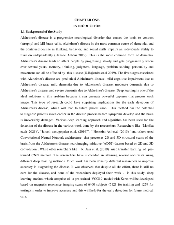 Pdf Early Detection On Alzheimers Disease Using Deep Learning