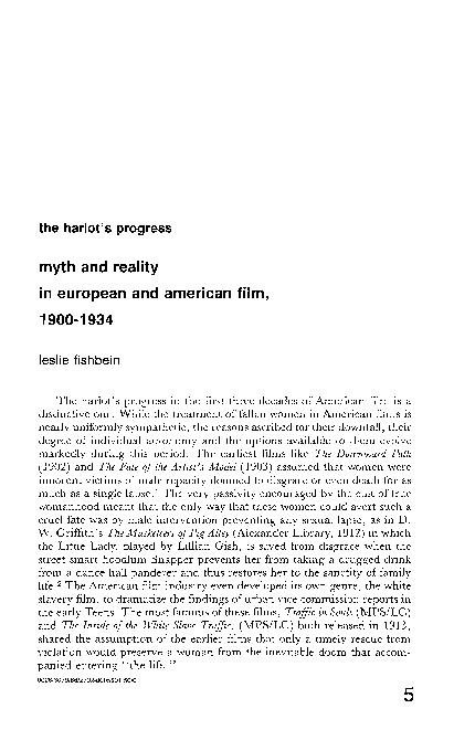 (PDF) The Harlot's progress: myth and reality in European and American ...