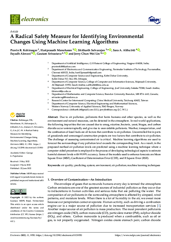 (PDF) A Radical Safety Measure for Identifying Environmental Changes ...