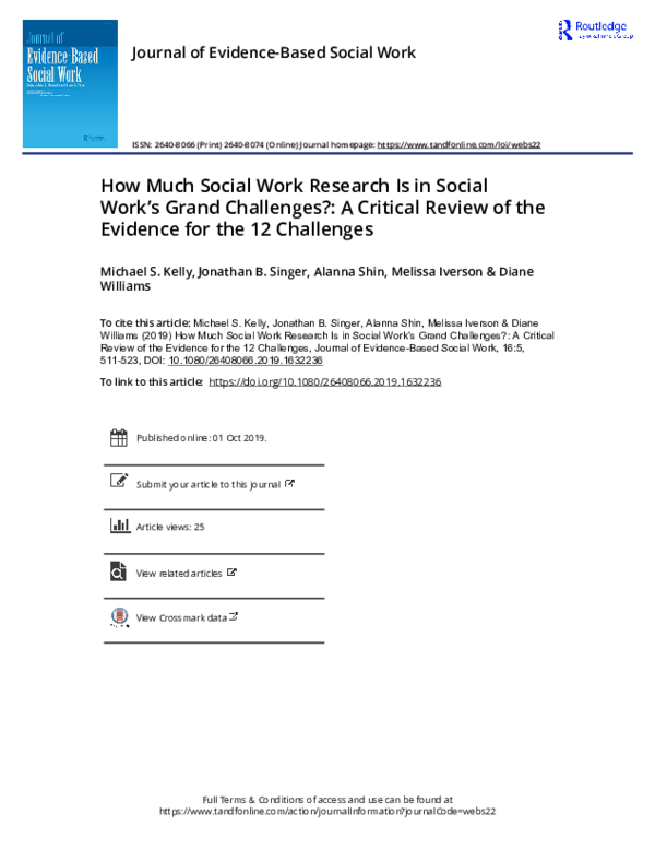 (PDF) How Much Social Work Research Is in Social Work’s Grand ...