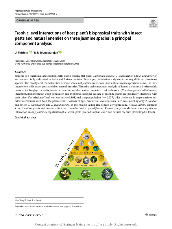 (PDF) Trophic level interactions of host plant's biophysical traits ...