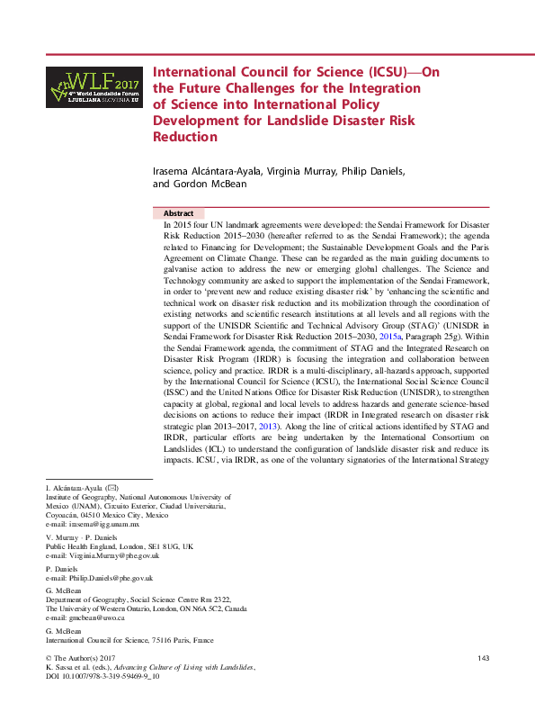 (PDF) International Council for Science (ICSU)—On the Future Challenges ...