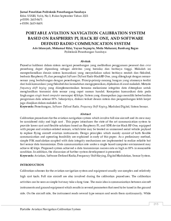 (PDF) Portable Aviation Navigation Calibration System Based on ...