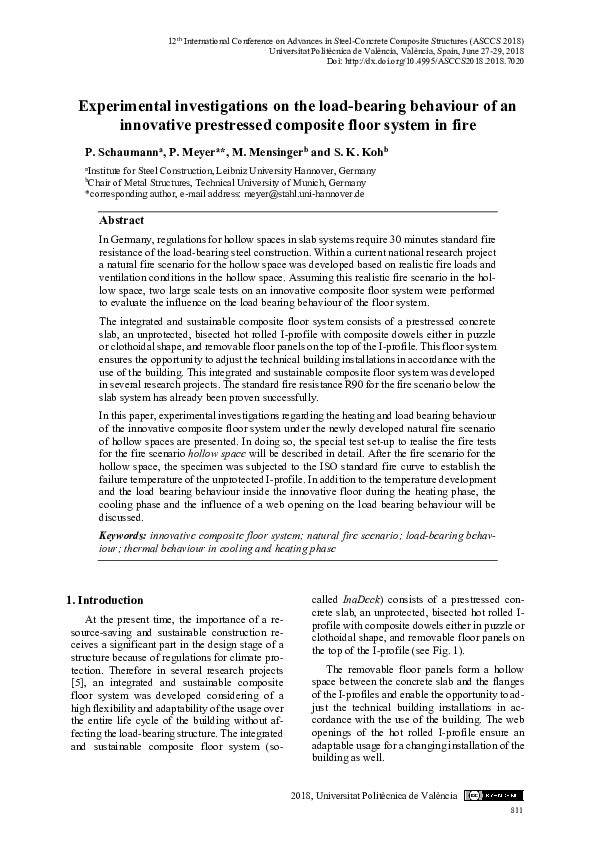 (PDF) Experimental investigations on the load bearing behaviour of an innovative prestressed ...