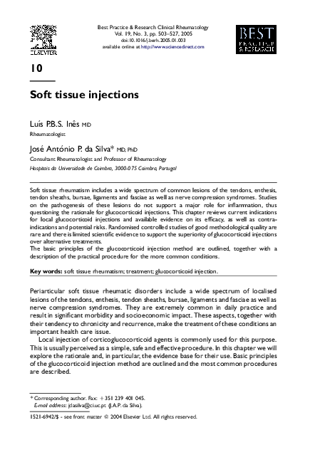(PDF) Soft tissue injections