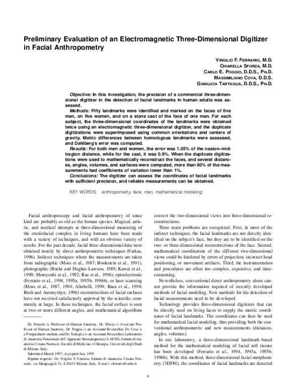 (PDF) Preliminary Evaluation of an Electromagnetic Three-Dimensional ...